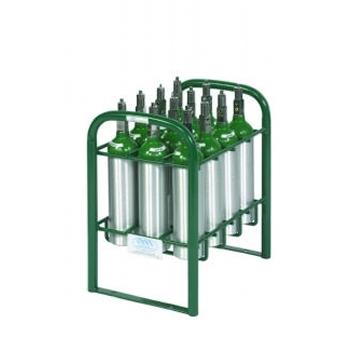 12 M6 Vertical Cylinder Rack w/Hold Down Bars and Feet