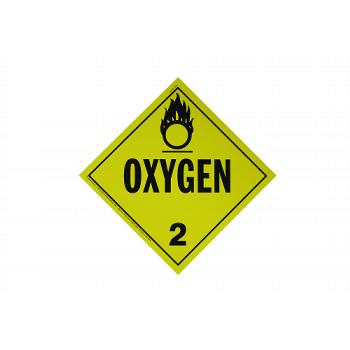 Oxygen Adhesive Placard