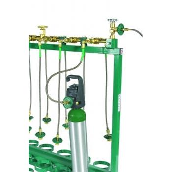18 Place Mobile Fill Rack to fill CGA 540 Cylinders with 24