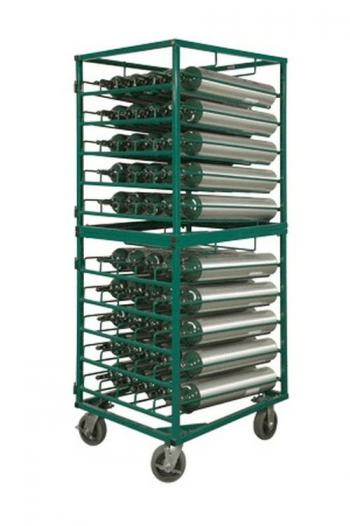 Layered Cylinder Rack for Horizontal Storage of 50 C/D/E Cylinders